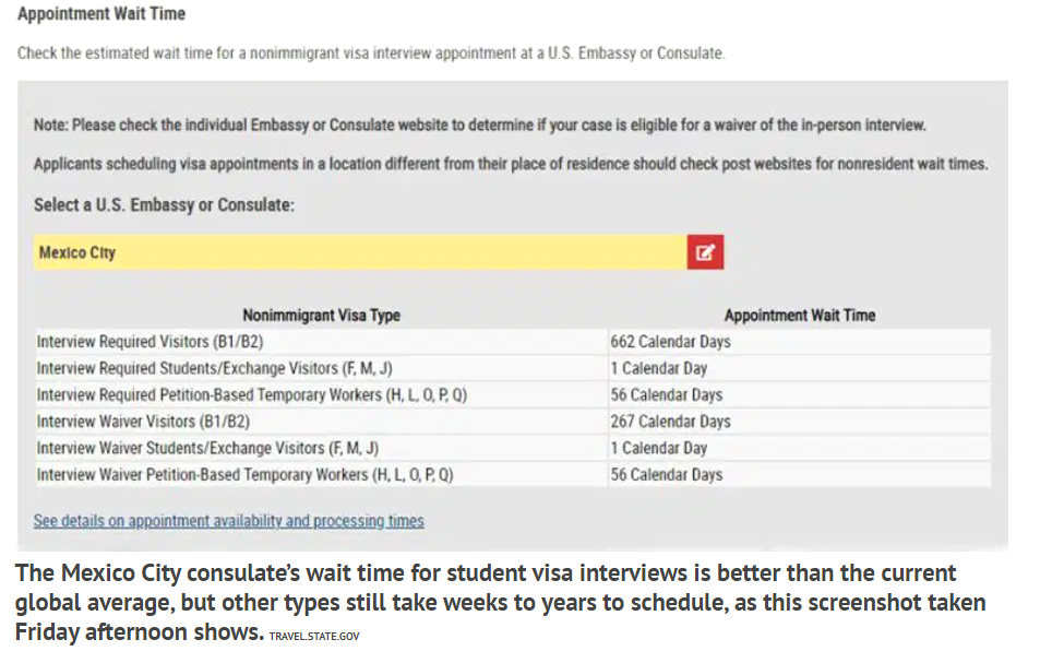 US State Department Reducing Wait Times for Visitor Visas to the US ...